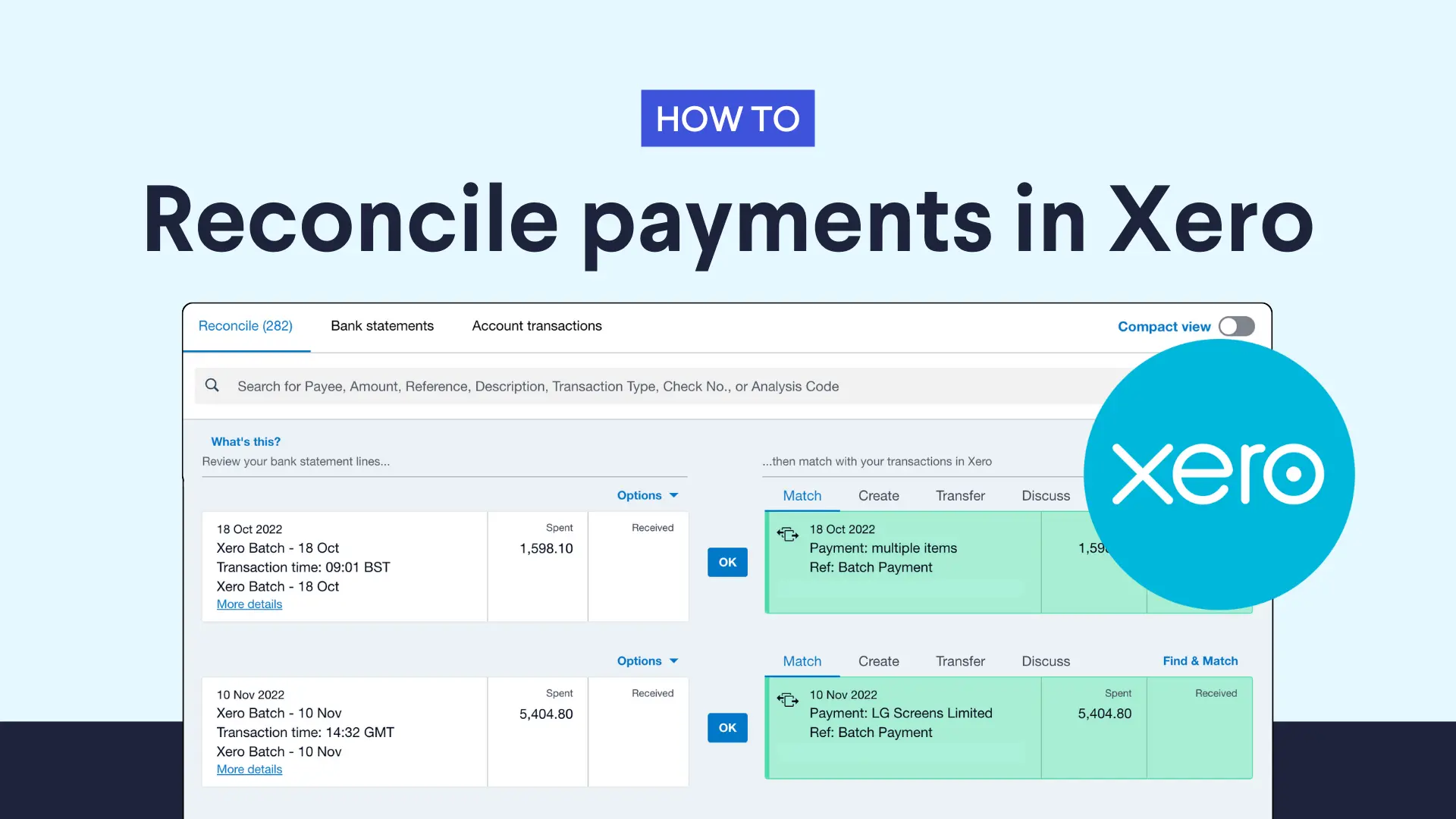 Reconciling payments in Xero: A Step by Step Guide